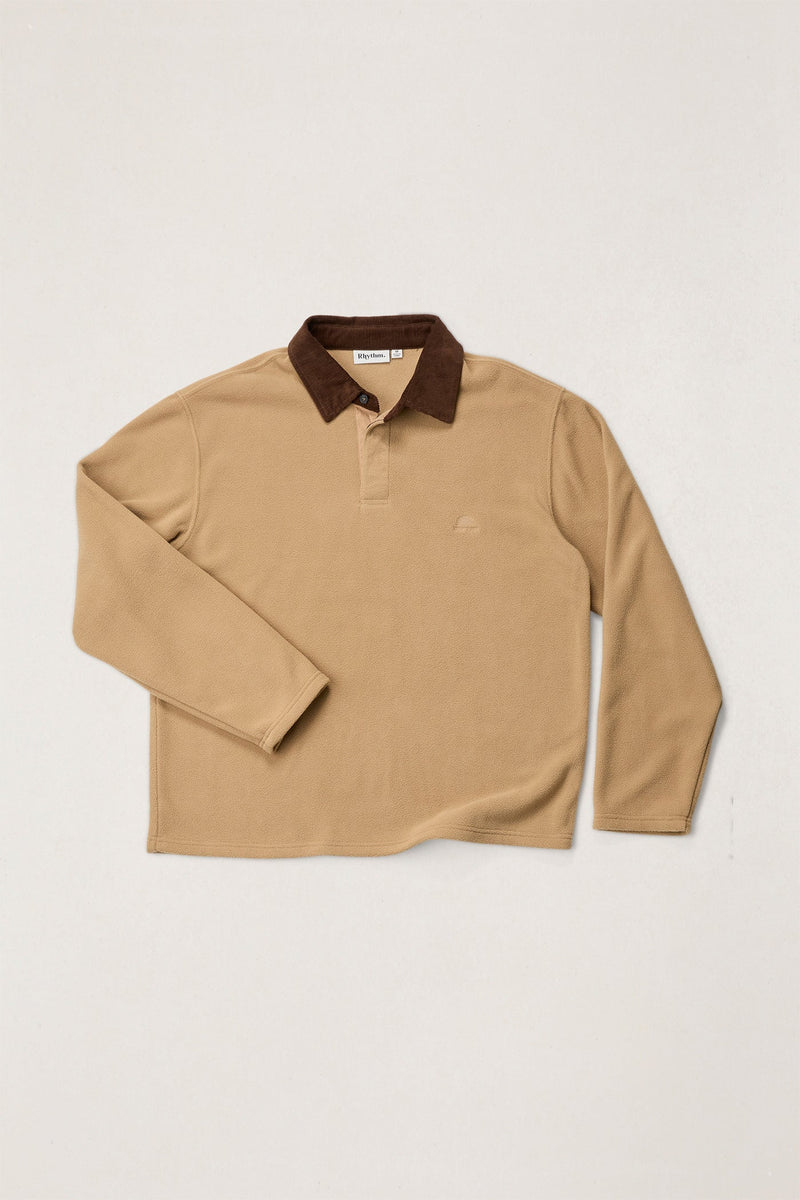 Awake Polar Fleece Polo Tobacco – Rhythm US