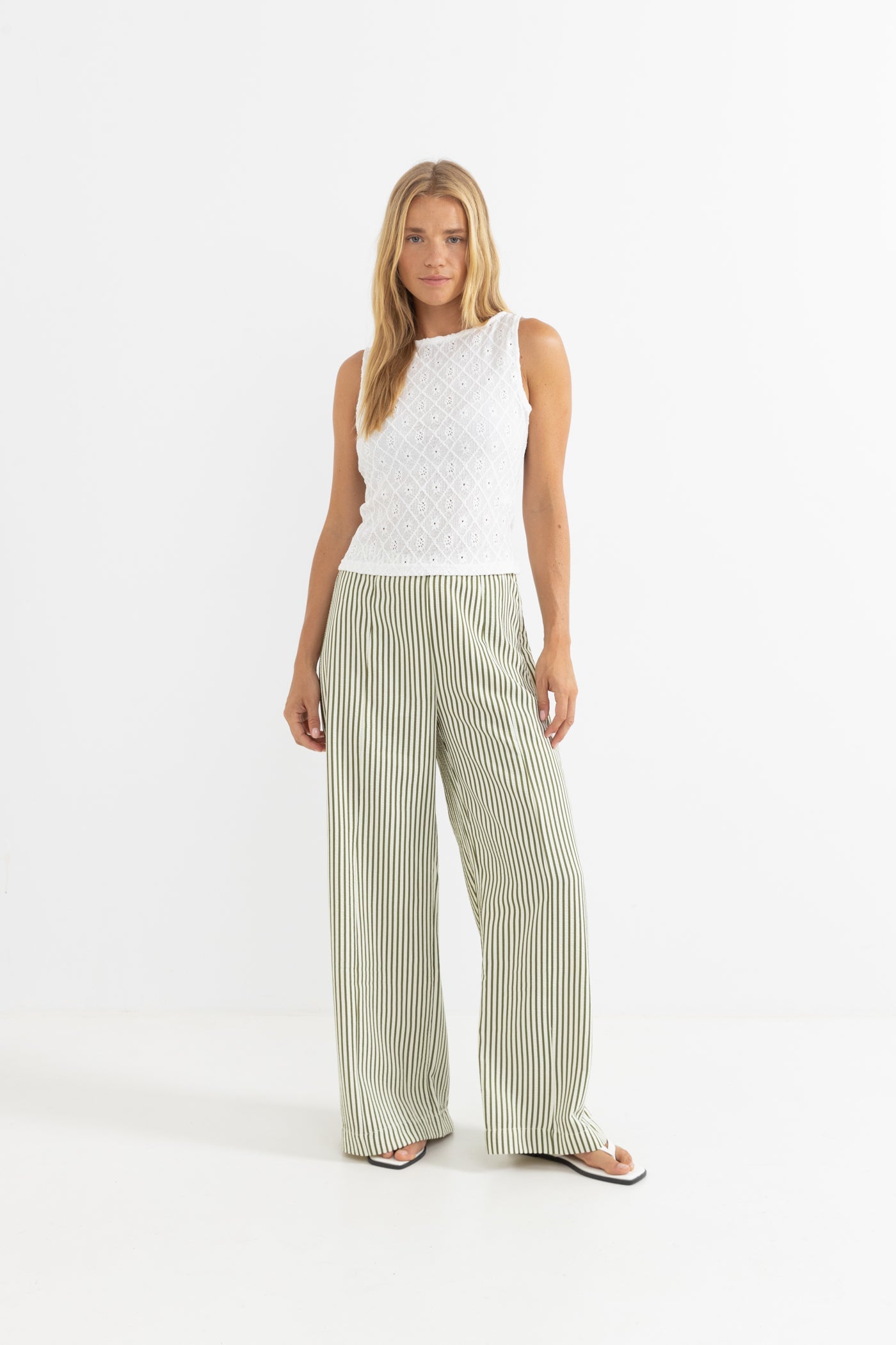 Cove Stripe Wide Leg Pant Aloe – Rhythm US